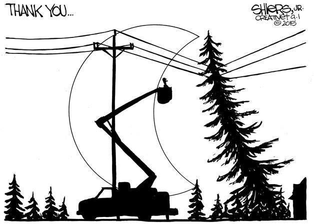 Thank you to all the power crews | Cartoon | Bothell-Kenmore Reporter