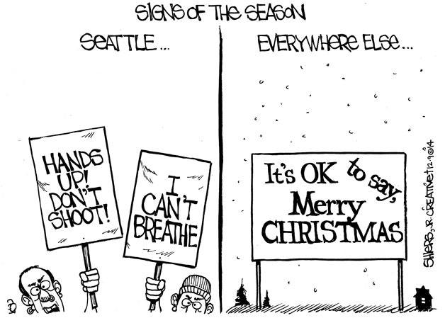 Signs of the season: Seattle and everywhere else | Cartoon | Bothell ...