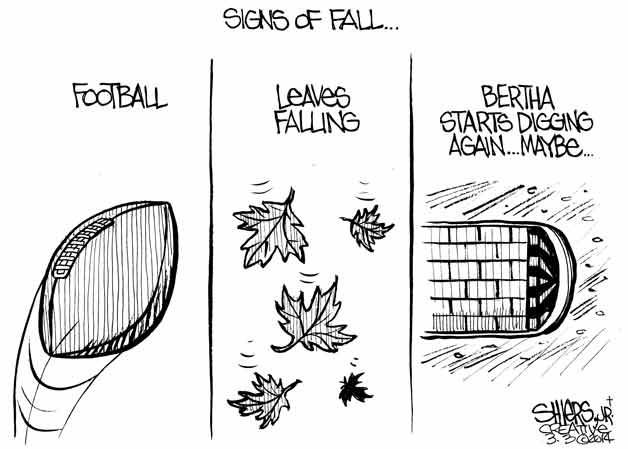 Signs of Fall: Football, leaves falling ... | Cartoon | Bothell-Kenmore ...