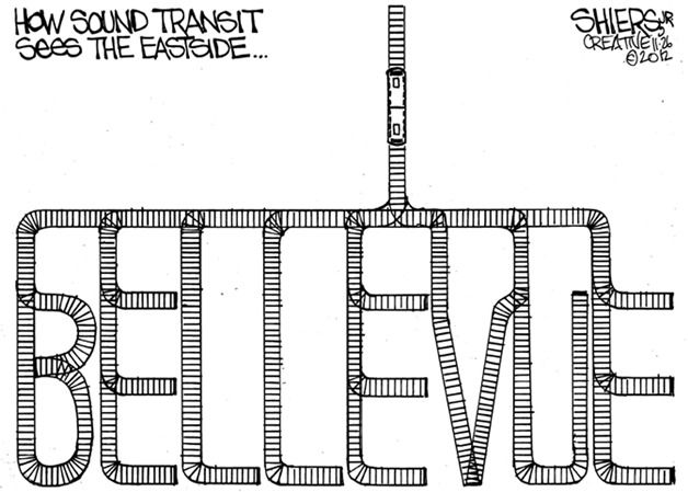 How Sound Transit sees the Eastside | Cartoon | Bothell-Kenmore Reporter