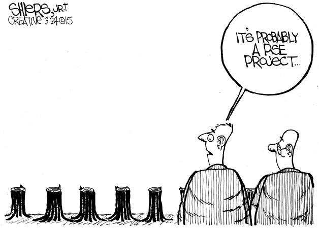 It's probably a PSE project ... | Cartoon | Bothell-Kenmore Reporter