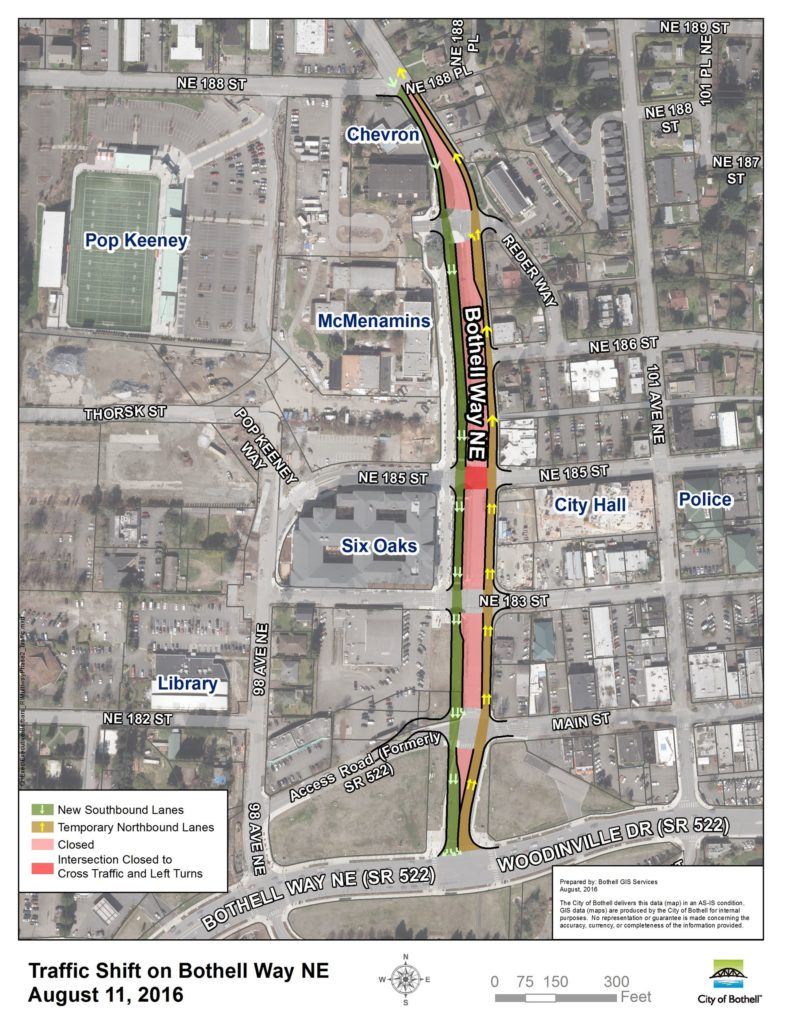 Bothell Way Northeast traffic shift to begin Aug. 11 | Bothell-Kenmore ...