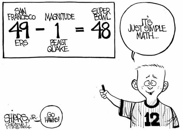 NFC title game is just simple math | Cartoon - Bothell-Kenmore Reporter