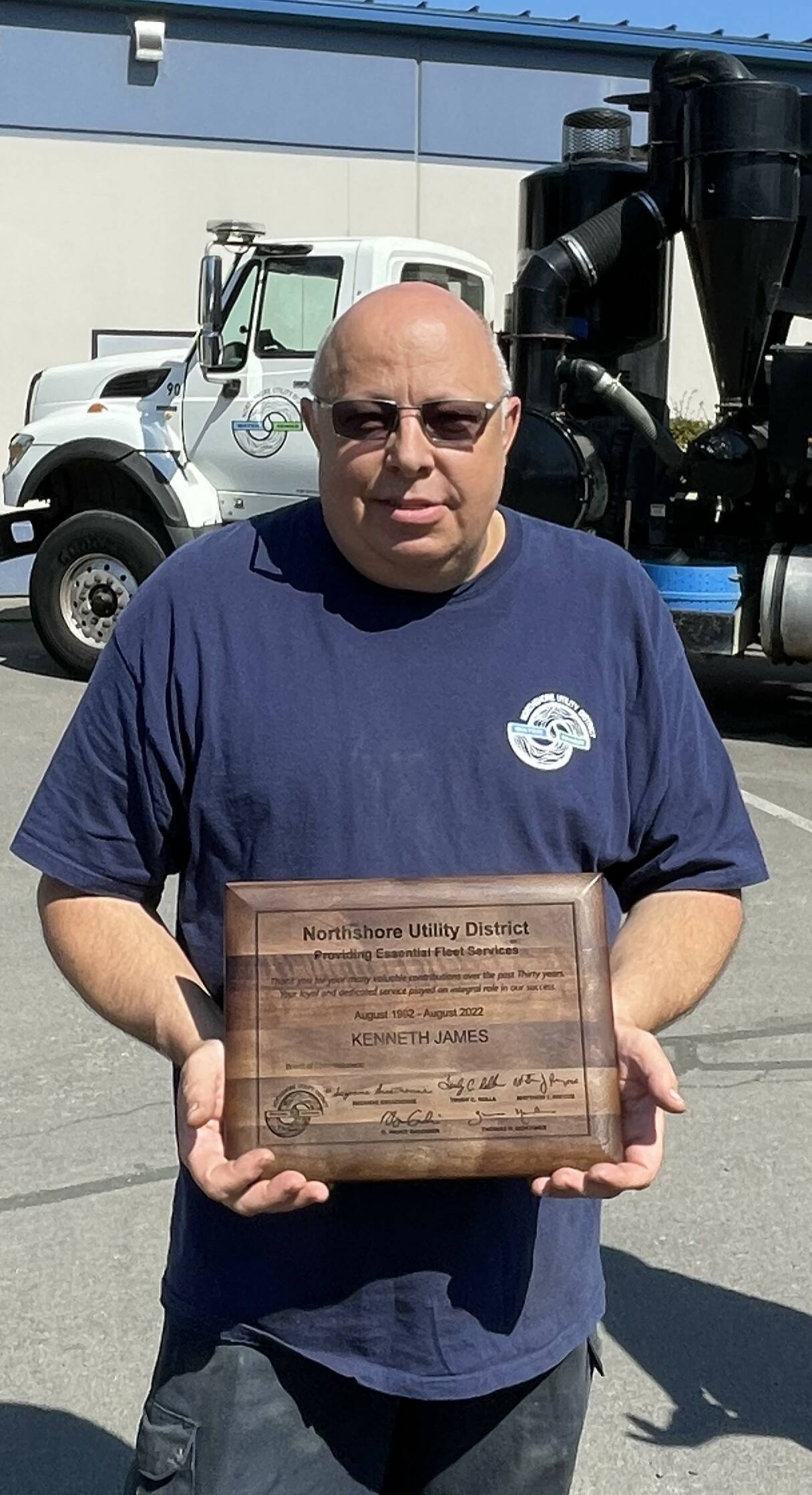 Ken James honored for 30 years of service at Northshore Utility ...