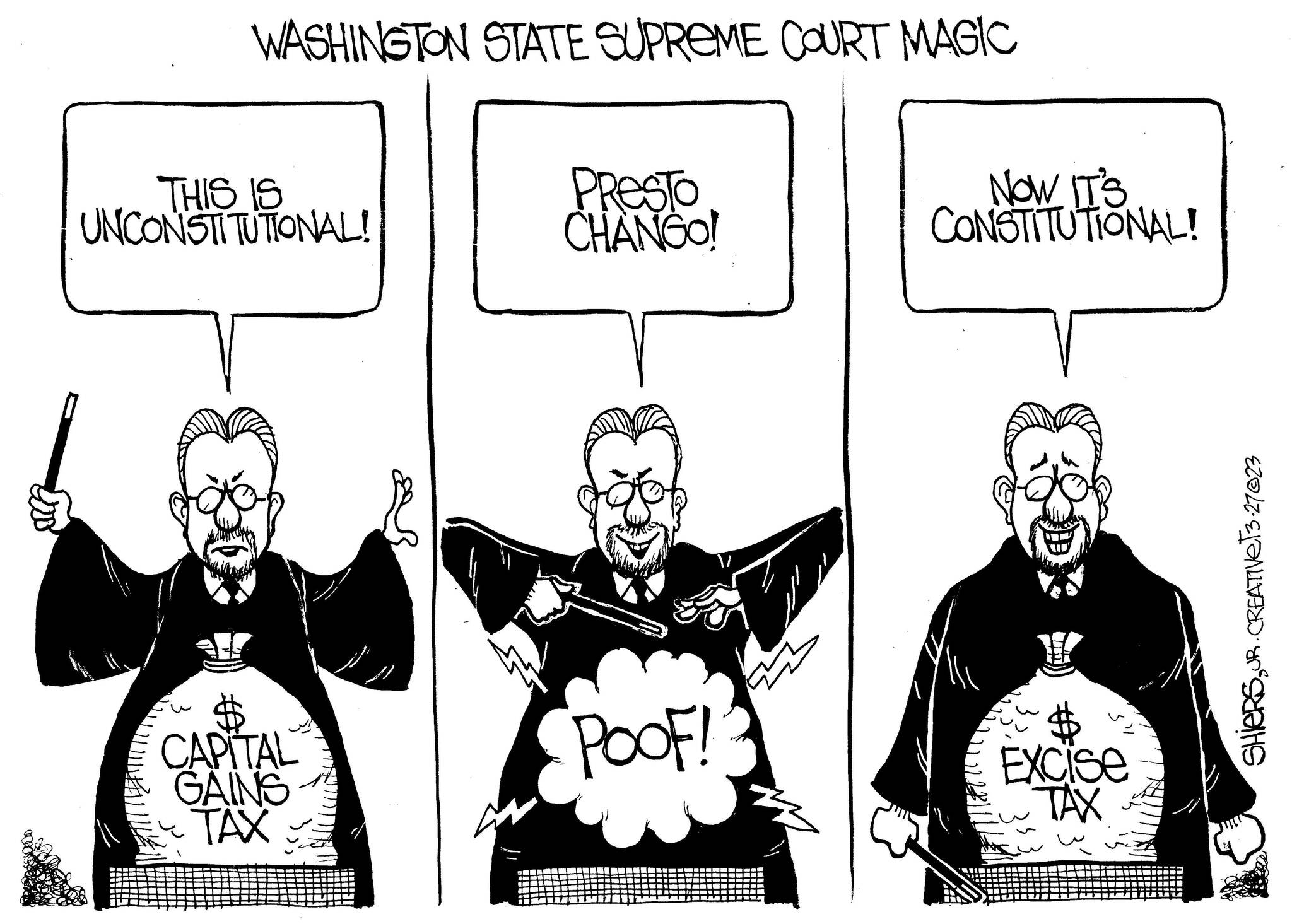 Magic at the Washington State Supreme Court | Cartoon by Frank Shiers ...